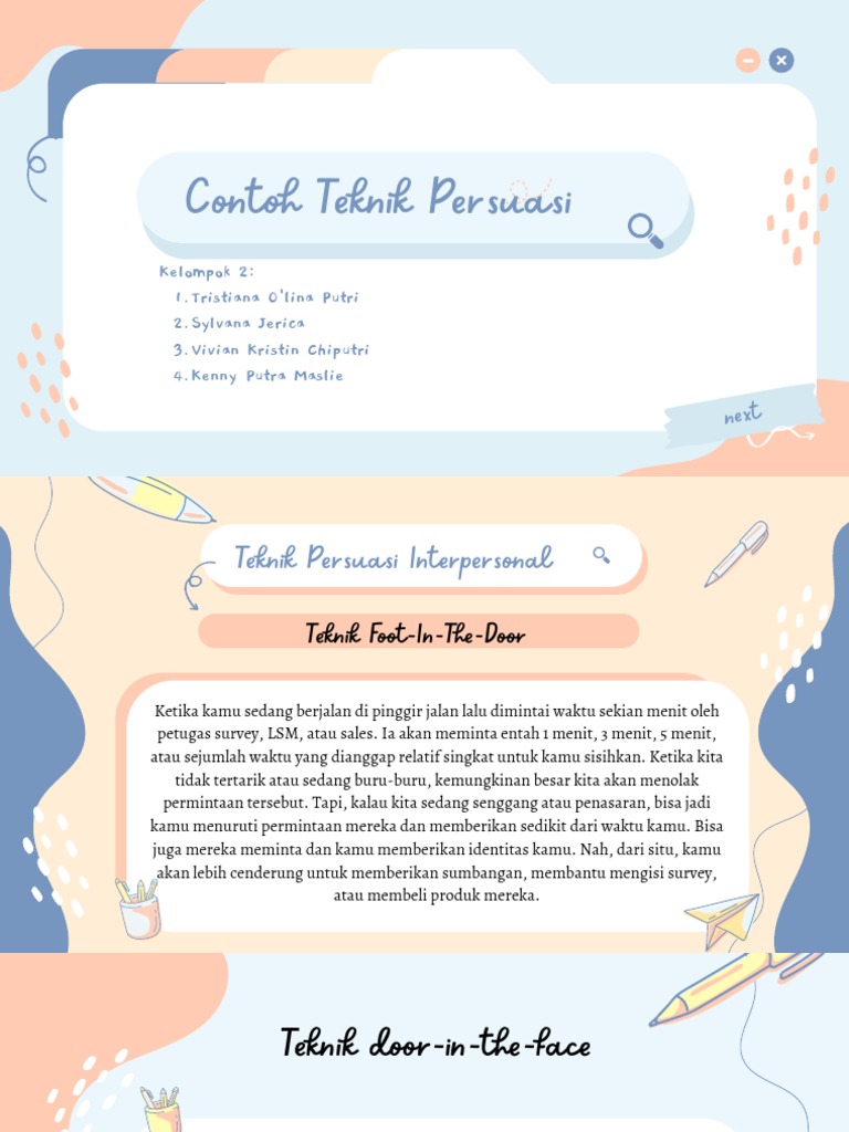 Tugas 2 - Kelompok 2 - Contoh Teknik Persuasi | PDF