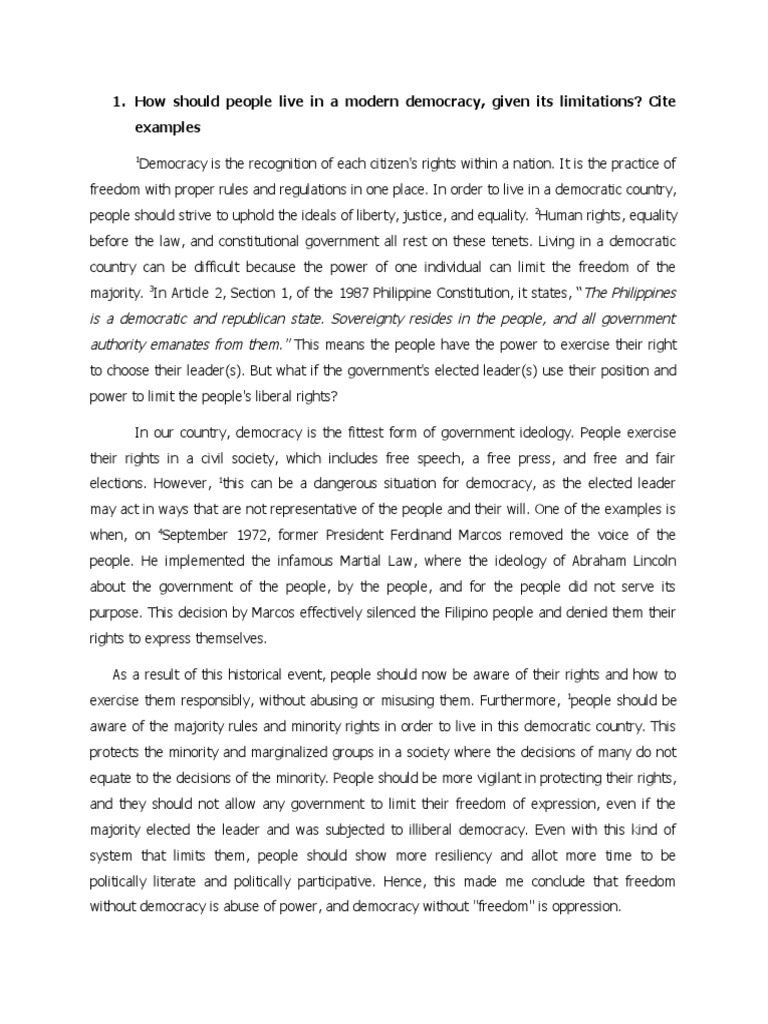 PPG - Democracy Documents (HUMSS) | PDF