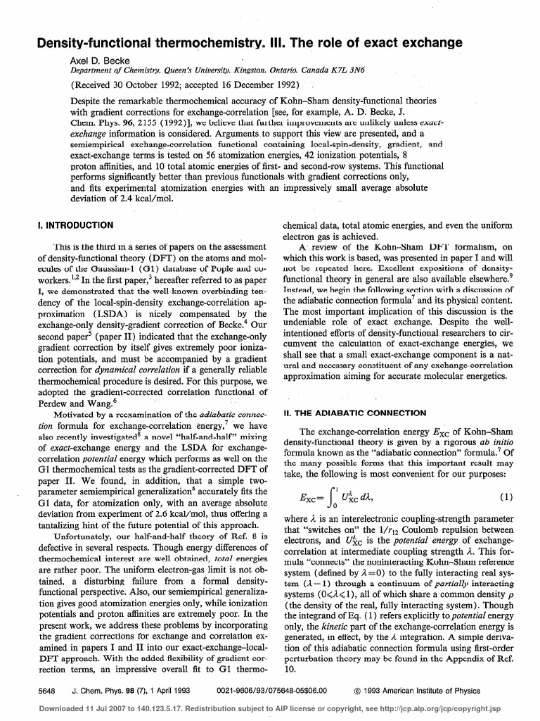 B3PW91 | PDF | Density Functional Theory | Computational Chemistry