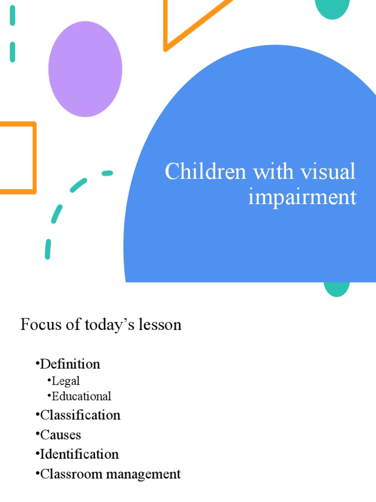 Children With Visual Impairment | Download Free PDF | Visual Impairment | Visual Perception