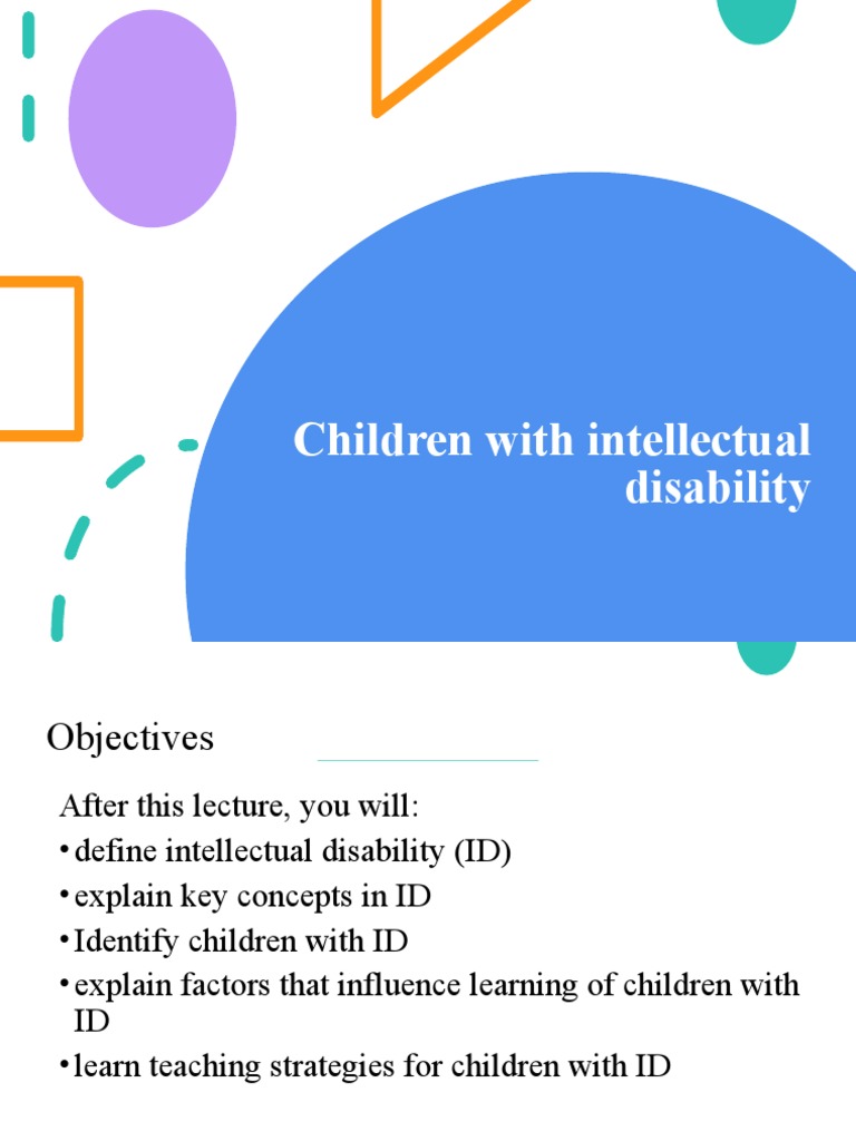 Children With Intellectual Disability | PDF | Intellectual Disability | Intelligence Quotient