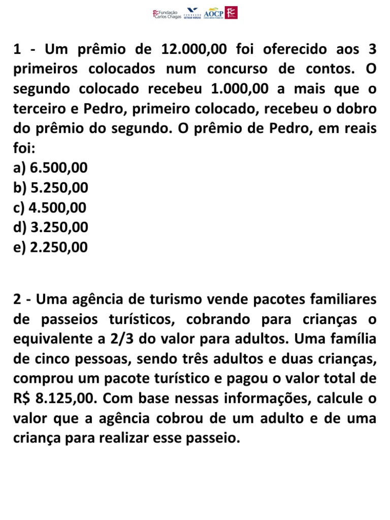 Simbora 2023 - Matemática A1 Data | PDF