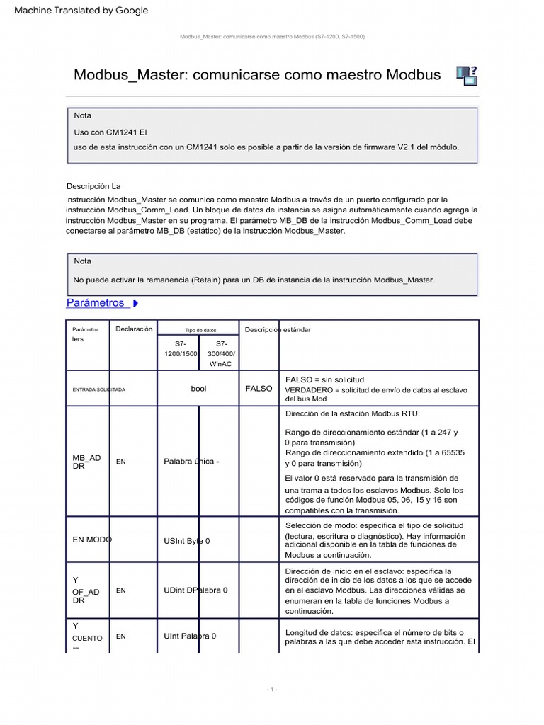 Modbus Block Master | PDF | Poco | Programa de computadora