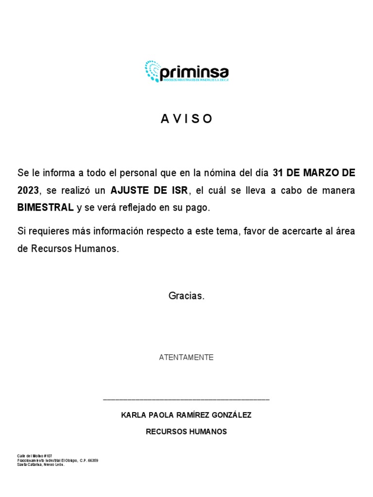 Aviso | PDF