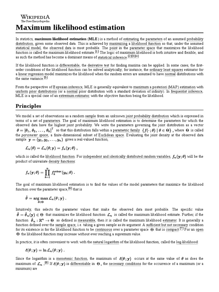 Maximum Likelihood Estimation | PDF
