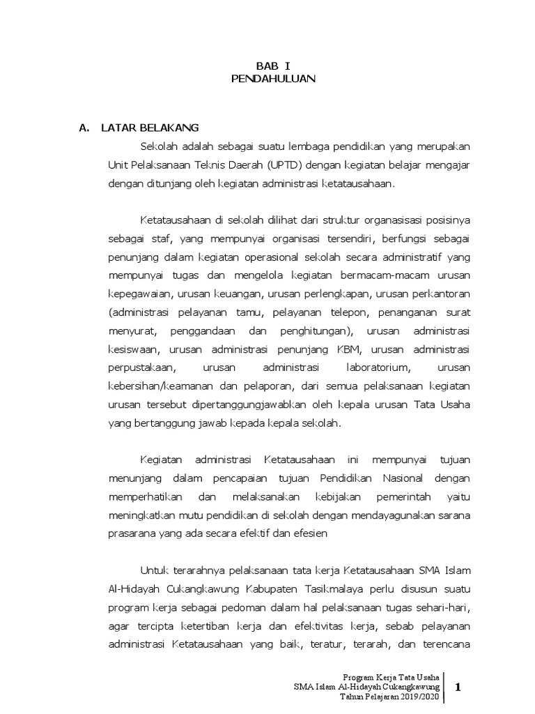 3 Isi Program Kerja TU | PDF | Karier & Perkembangan | Bisnis