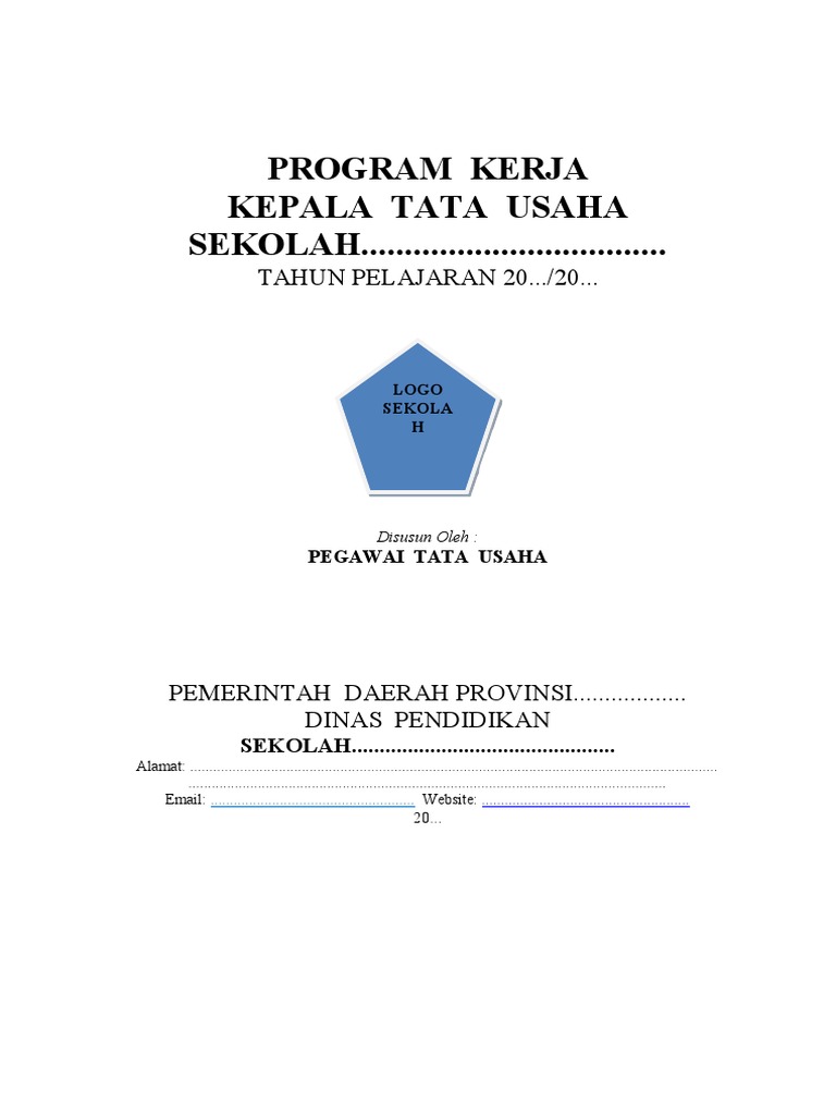 1 Cover Program Kerja TU | PDF