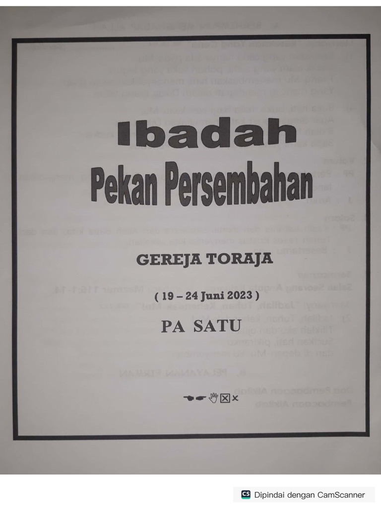 Pekan Persemb. PA 1 | PDF
