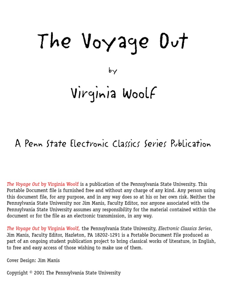 The Voyage Out | PDF | The Voyage Out