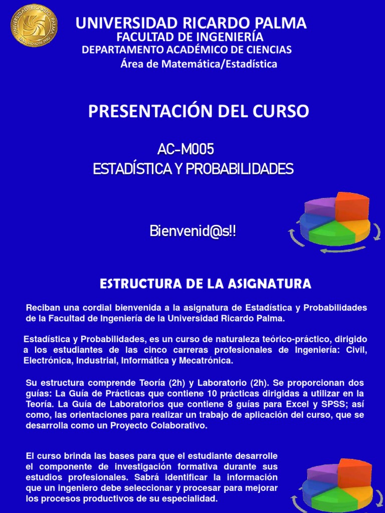 0 - Presentacion Del Curso | PDF | Estadísticas | Probabilidad