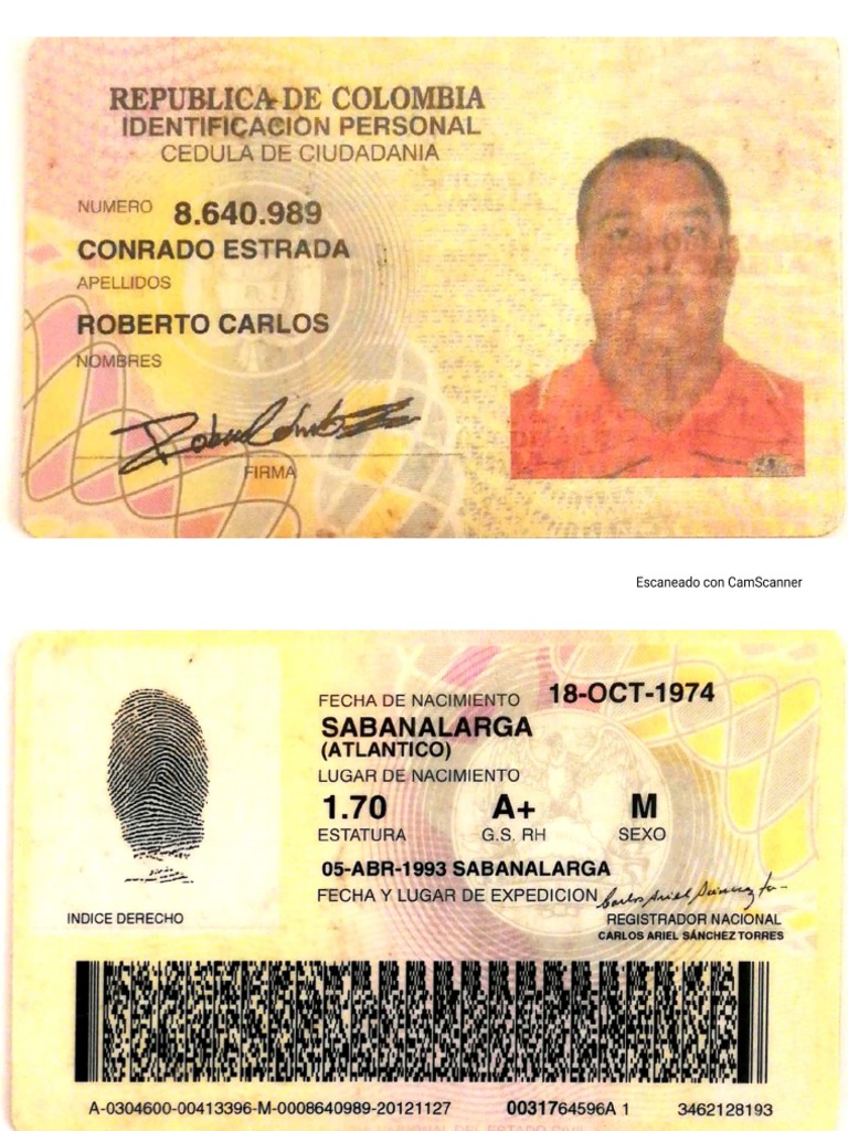 Cedula Robe Color | PDF