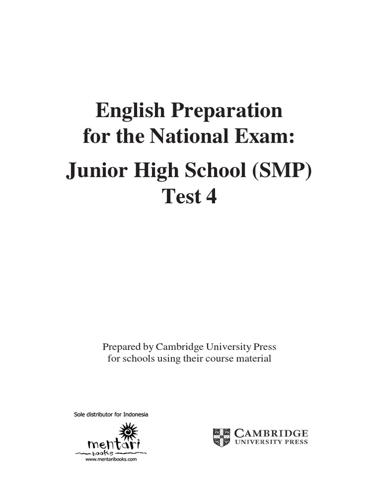 English Exam Prep: SMP Test 4 | PDF