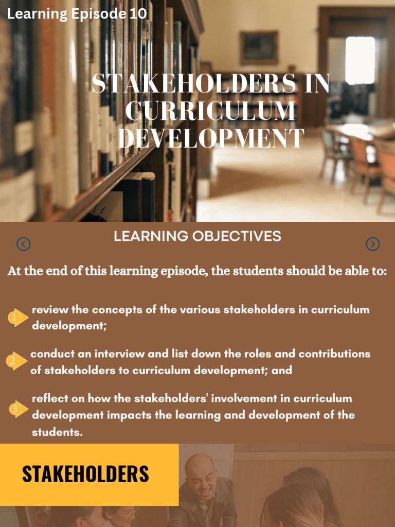 Stakeholders in Curriculum Development | PDF | Curriculum | Teachers
