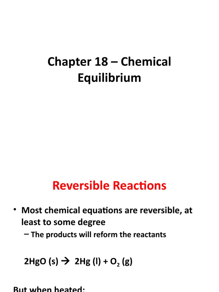 Chapter 18 - Chemical Equilibrium | PDF | Acid | Chemical Equilibrium