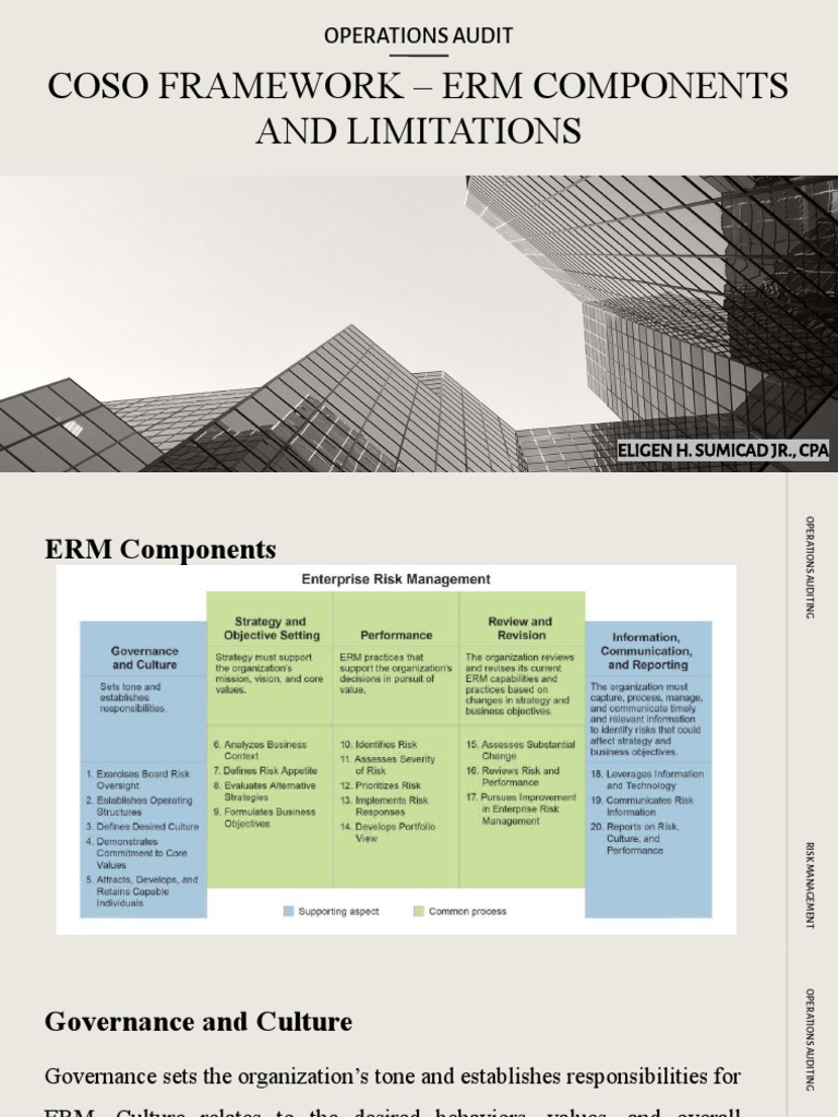 6 COSO Framework ERM Components and Limitations | PDF | Risk | Risk ...