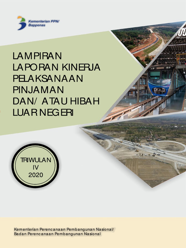 Lampiran Laporan Kinerja Pelaksanaan Pinjaman Dan Atau Hibah Luar ...