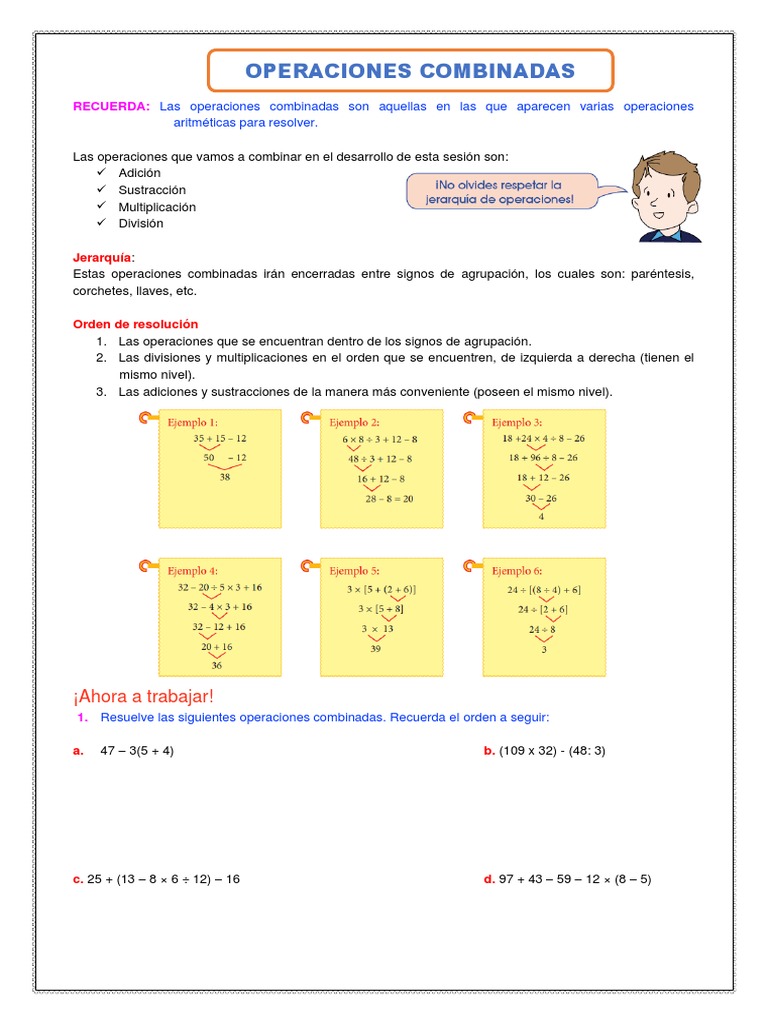 Operaciones Combinadas | PDF