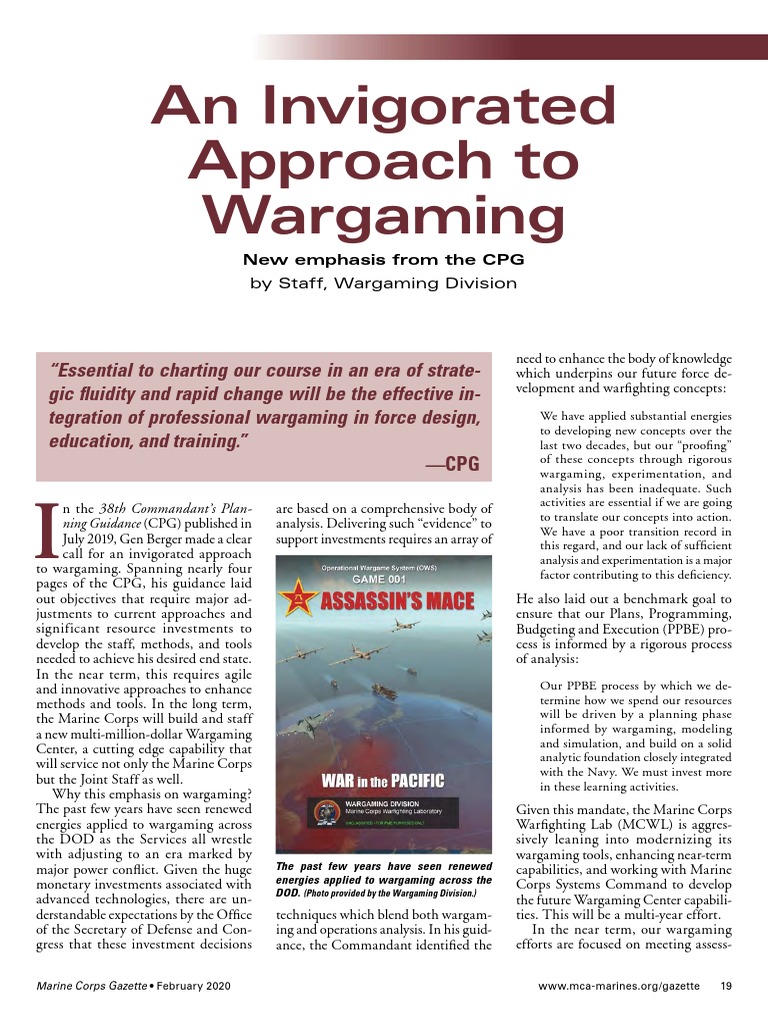 An-Invigorated-Approach-to-Wargaming | PDF