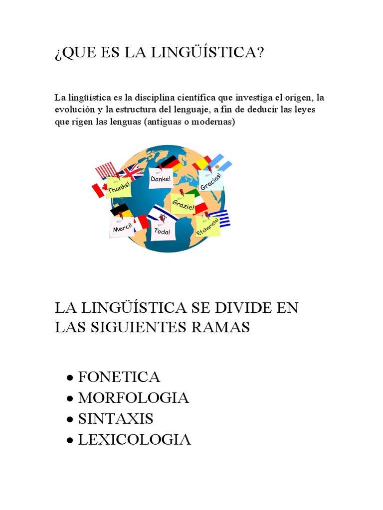 La Linguistica y Sus Ramas | PDF