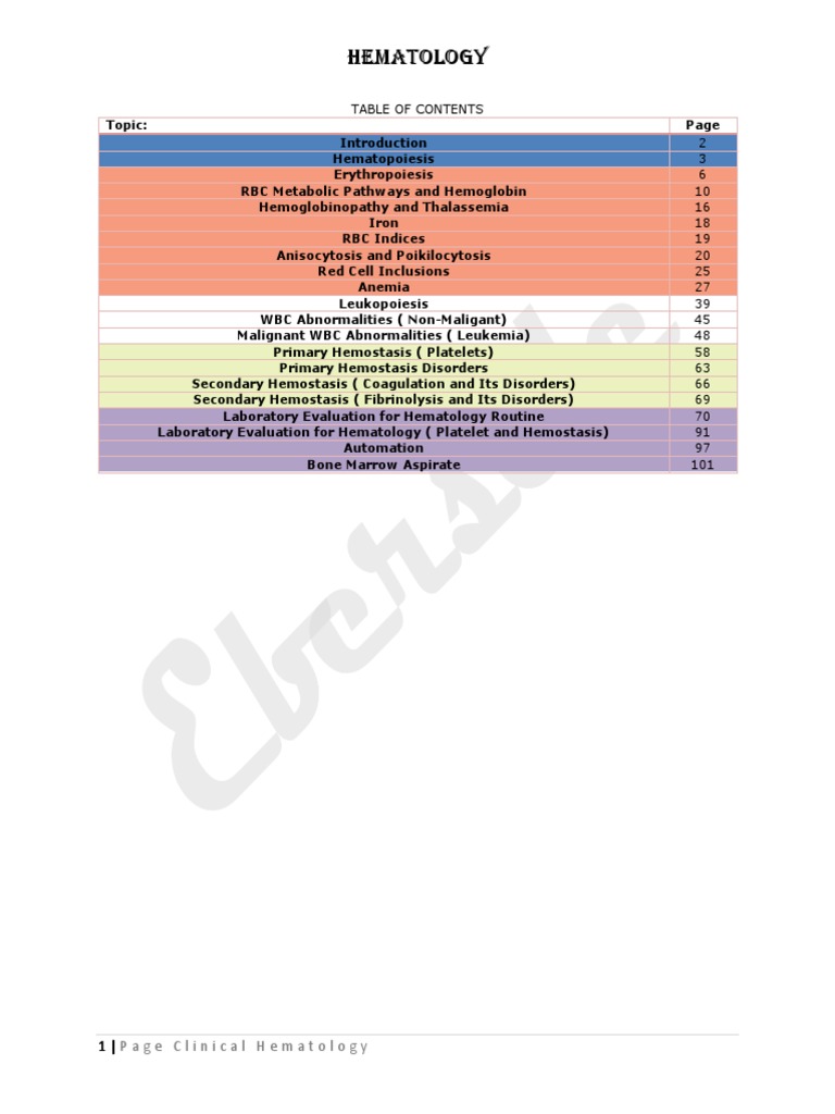 Hematology Complete (1 and 2) - 1 | PDF