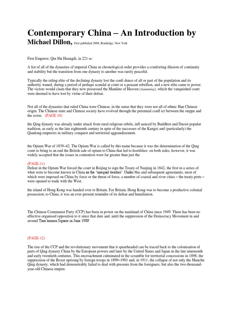 China History | PDF | Qing Dynasty | China