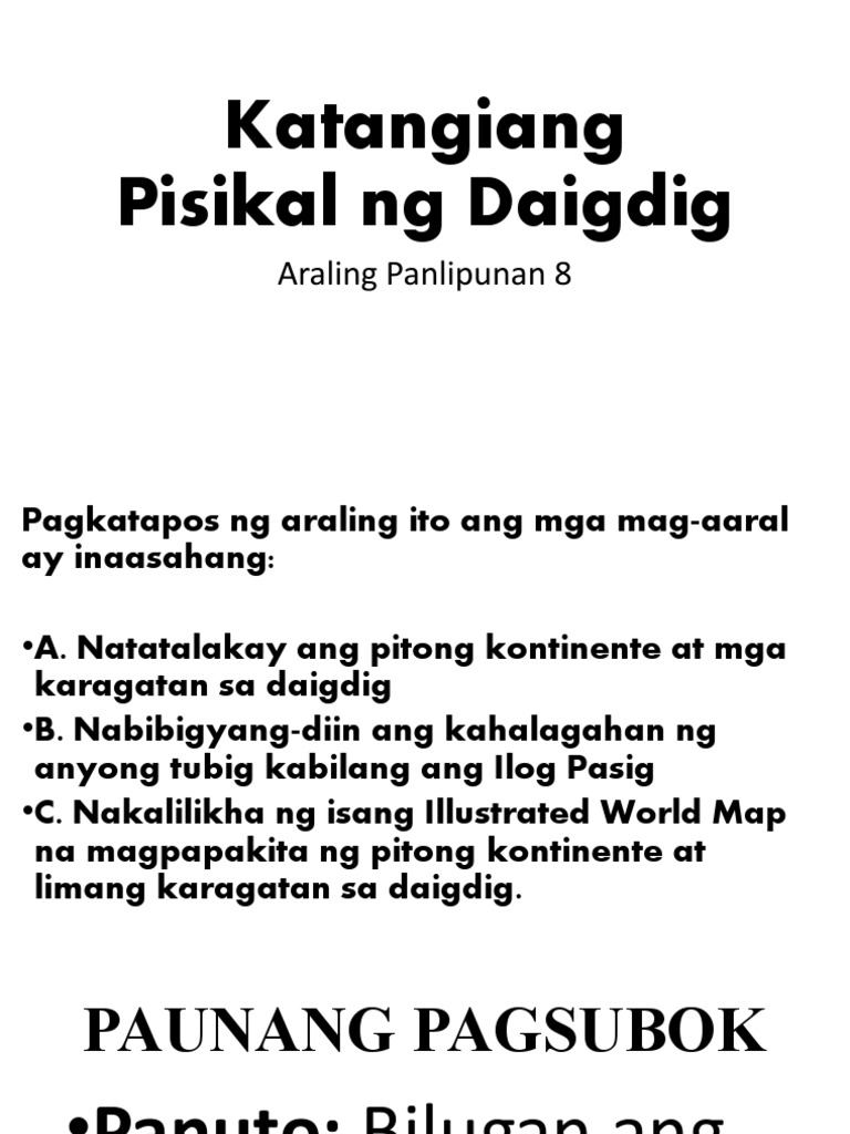 KASAYSAYAN NG DAIGDIG - Module 3 | PDF