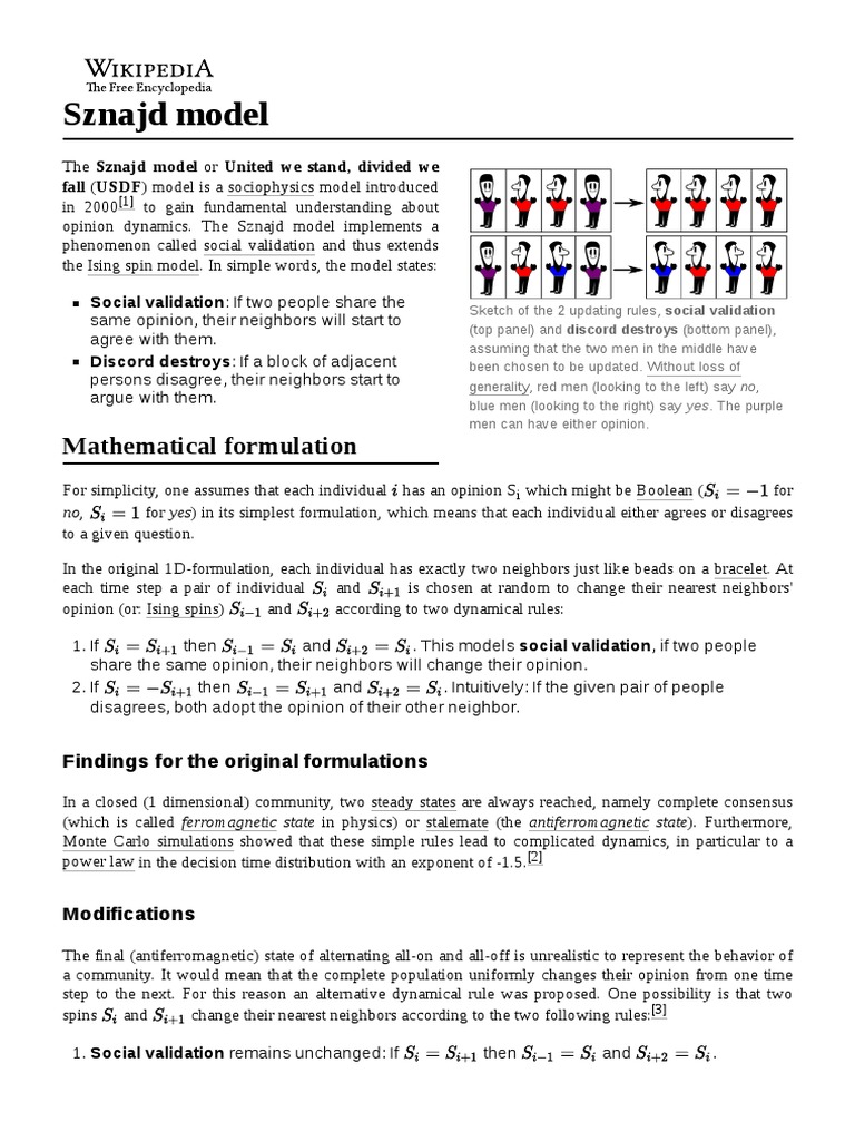 Sznajd Model | PDF | Physics | Science