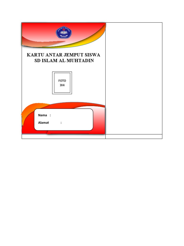 KARTU ANTAR JEMPUT SISWA | PDF