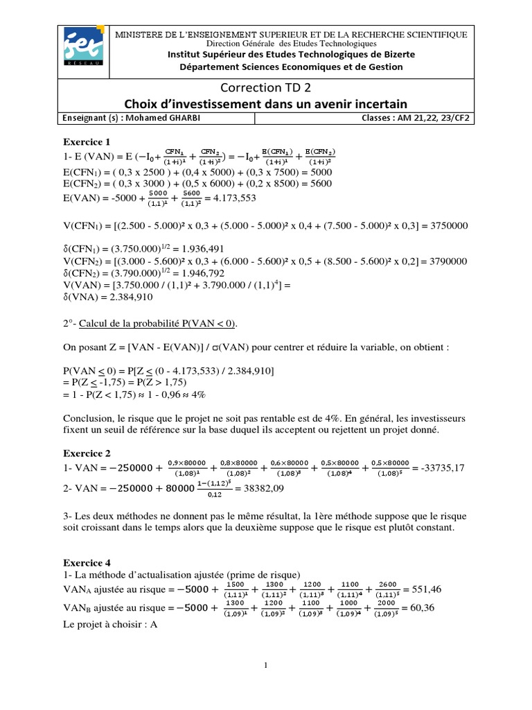 Correction TD2 | PDF | Méthodes et références pédagogiques