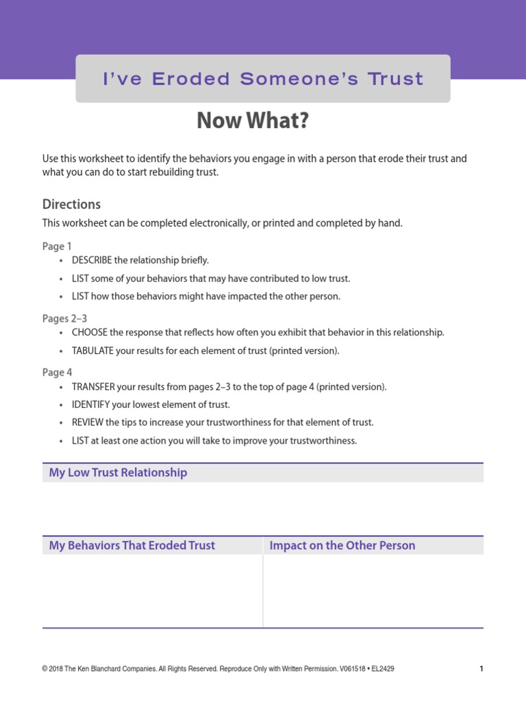 I Eroded Someones Trust | Download Free PDF | Behavioural Sciences ...