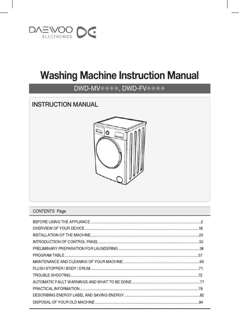 User Manual Daewoo DWD-MV1221 (English - 90 Pages) | PDF