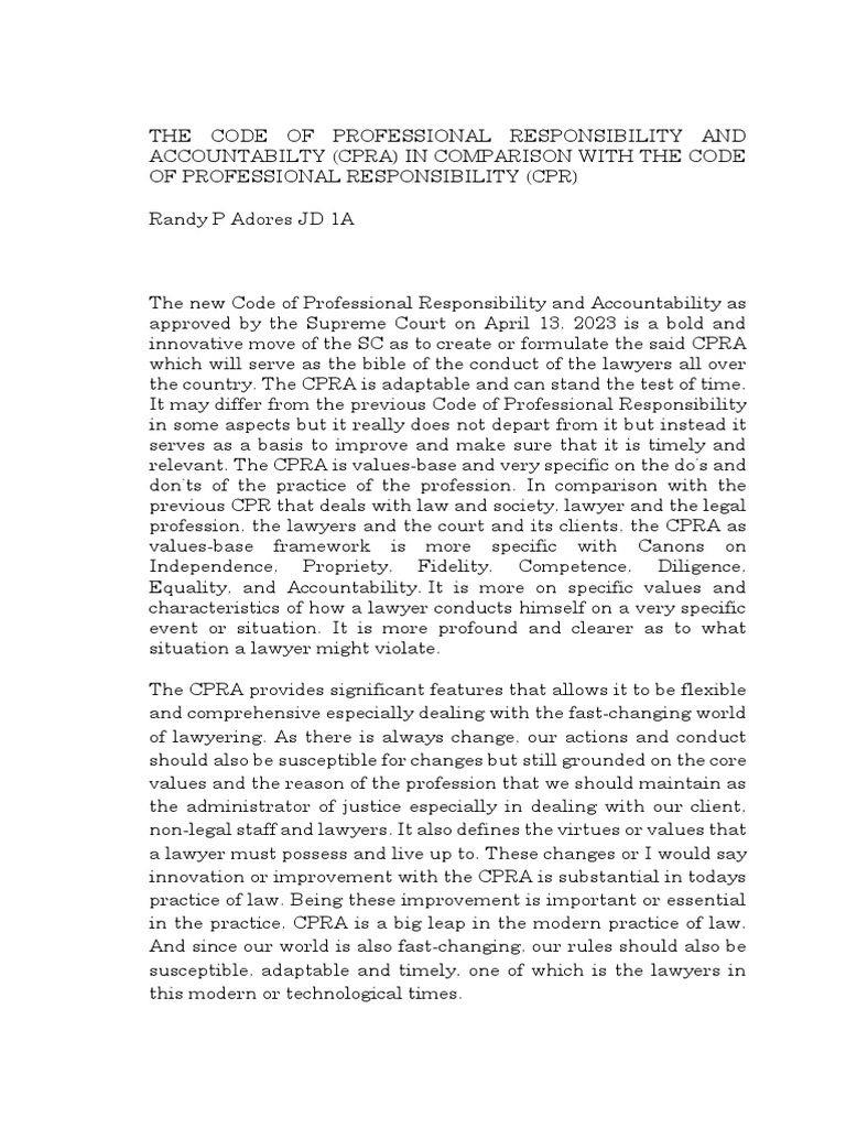 1 CPRA Adores, Randy | PDF | Lawyer | Justice