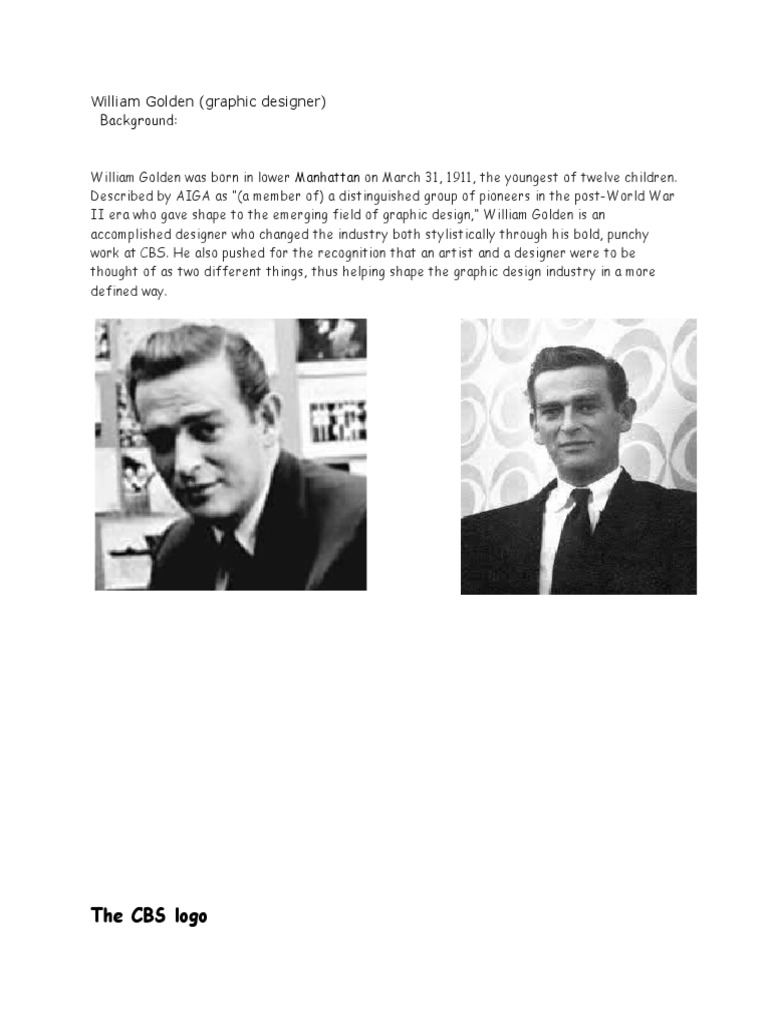 William Golden | PDF | Mass Media
