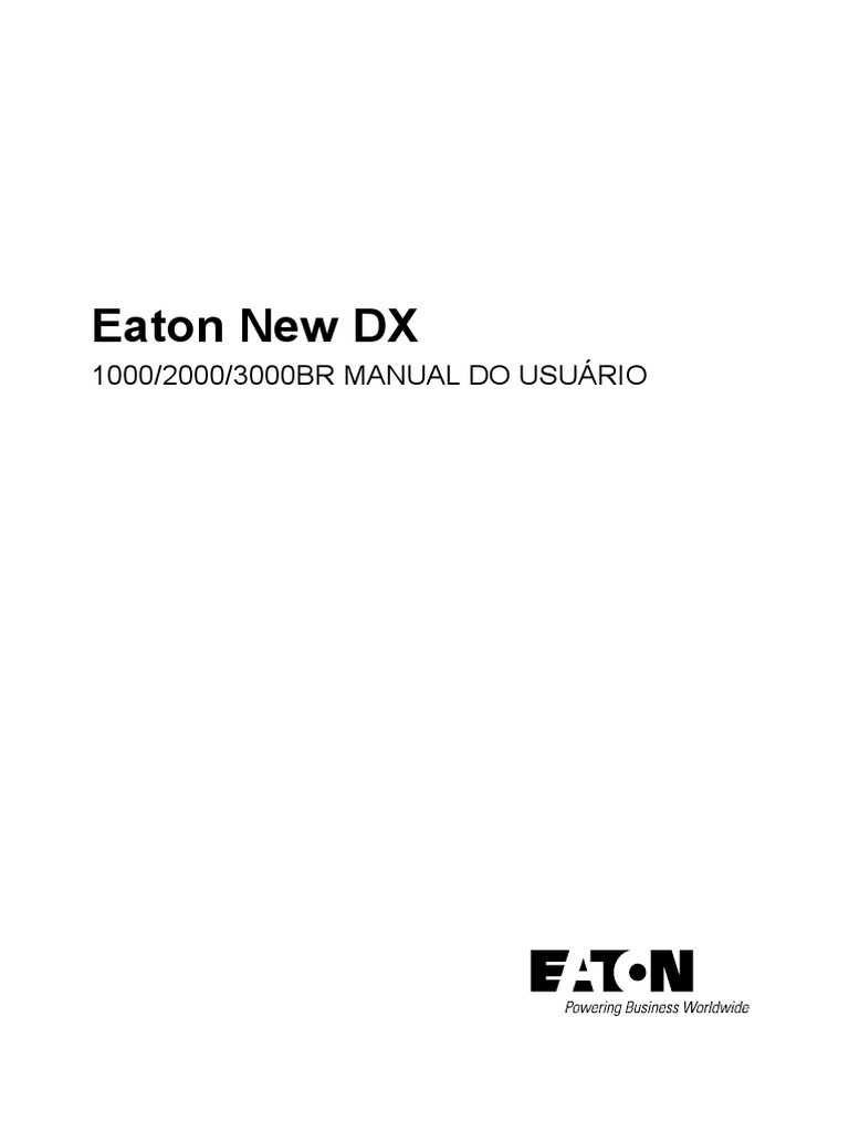 Eaton New DX 1-3k BR User Manual PT | PDF | Technology & Engineering