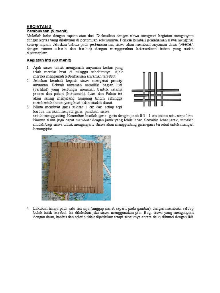 Detail Pertemuan - Membuat Anyaman Dari Kardus | PDF
