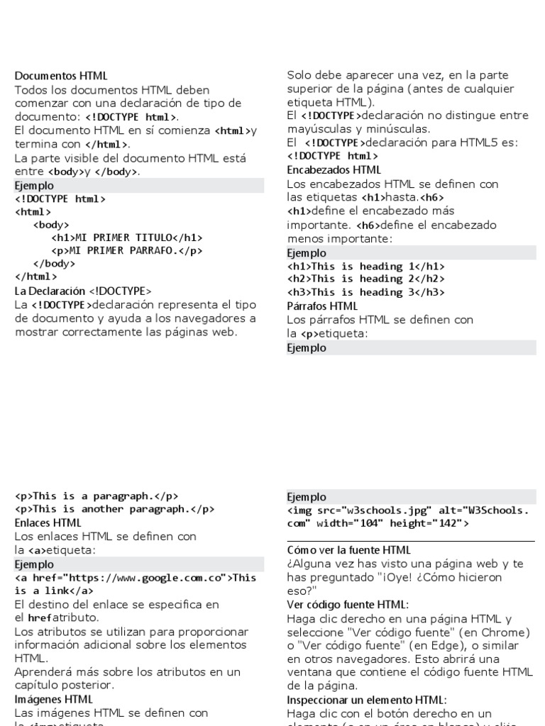 Teoria HTML | Descargar gratis PDF | HTML | Hipervínculo