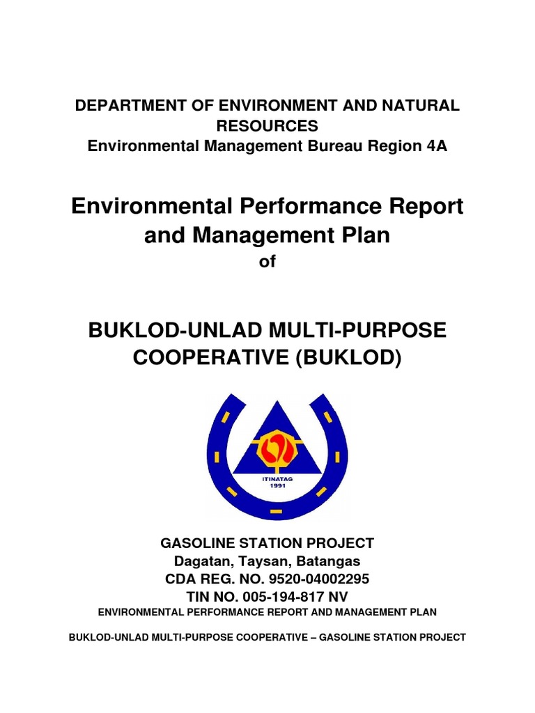 Environmental Performance Report and Management Plan: Buklod-Unlad ...
