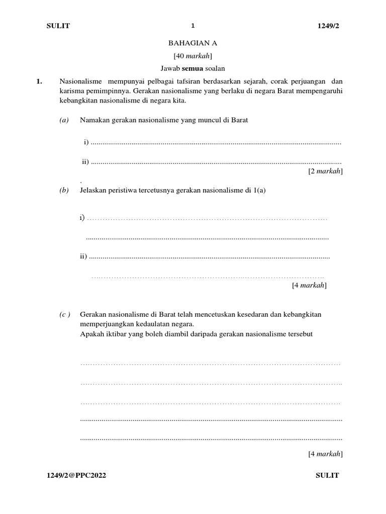 2022 k2 Soalan Johor (Trial Kluang) | PDF