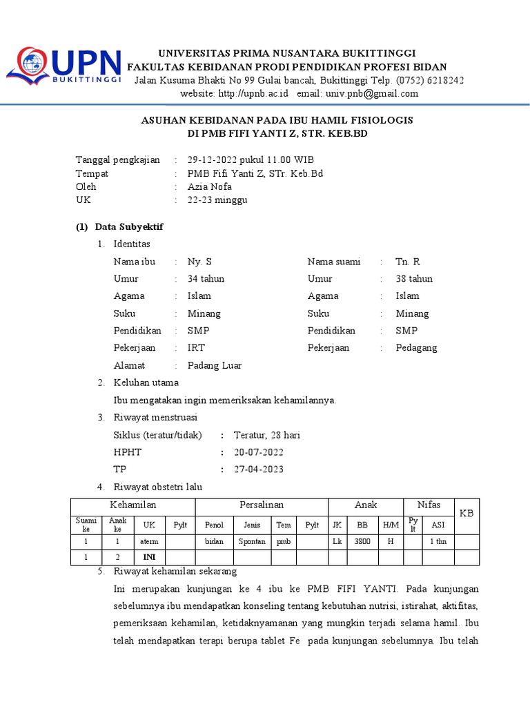 Soap Print Anc 1 | PDF | Kesehatan Holistik