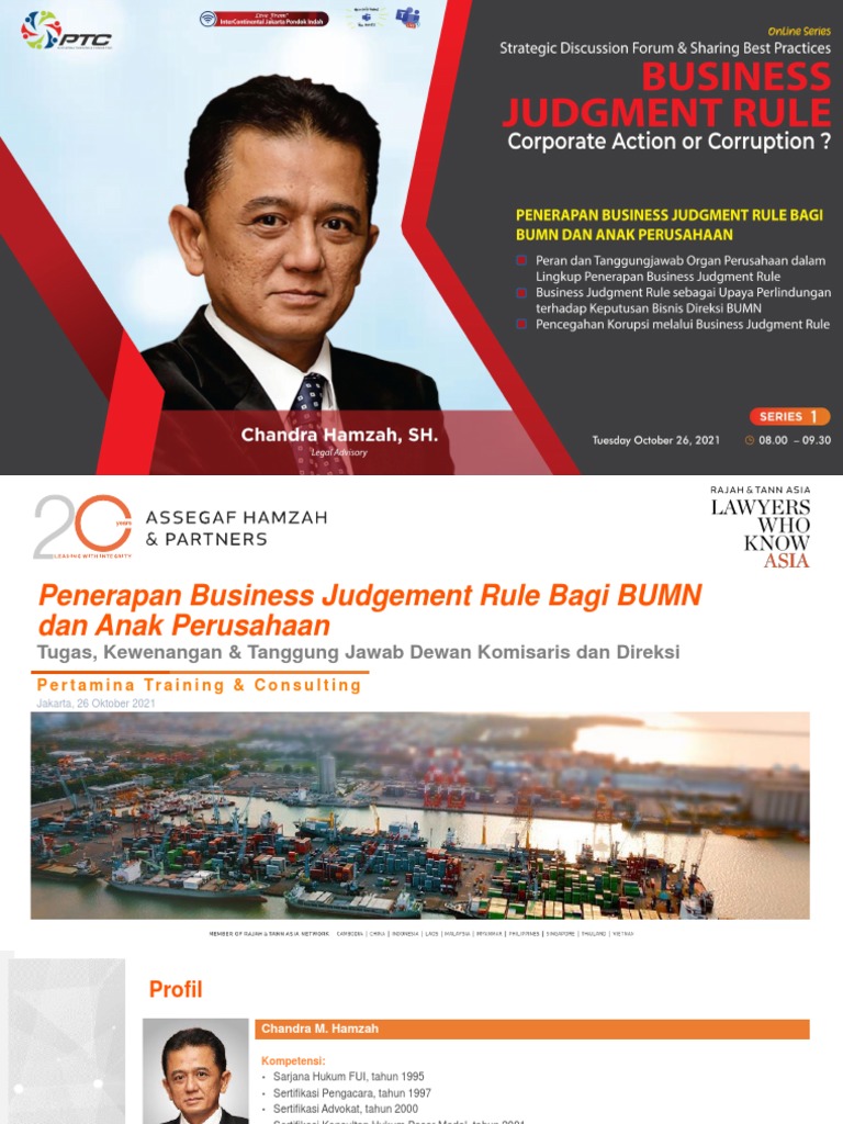 Business Judgement Rule untuk BUMN | PDF | Pengelolaan Keuangan & Uang ...