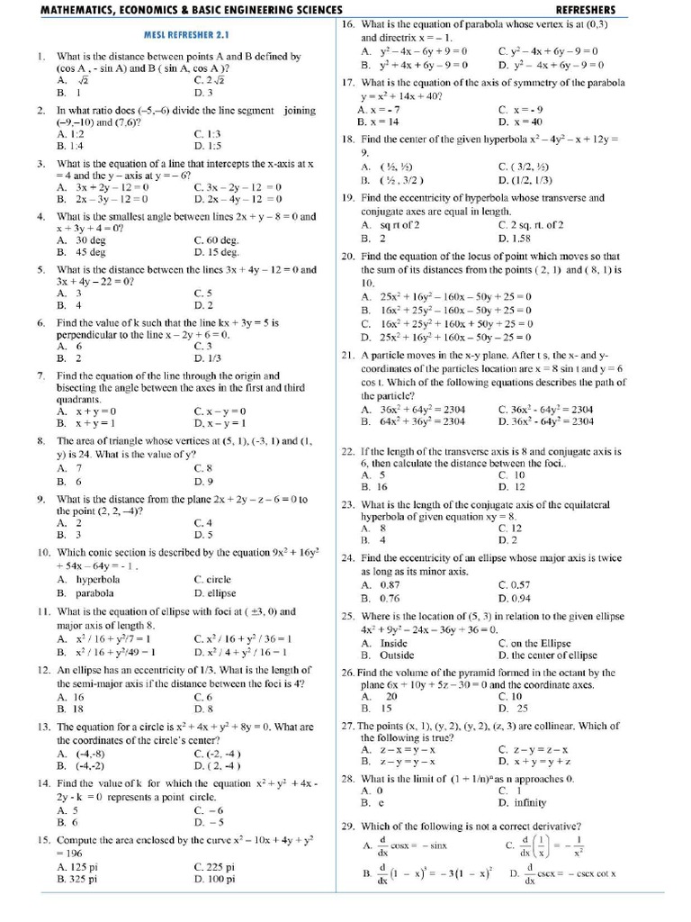 MESL Refresher 2 | PDF
