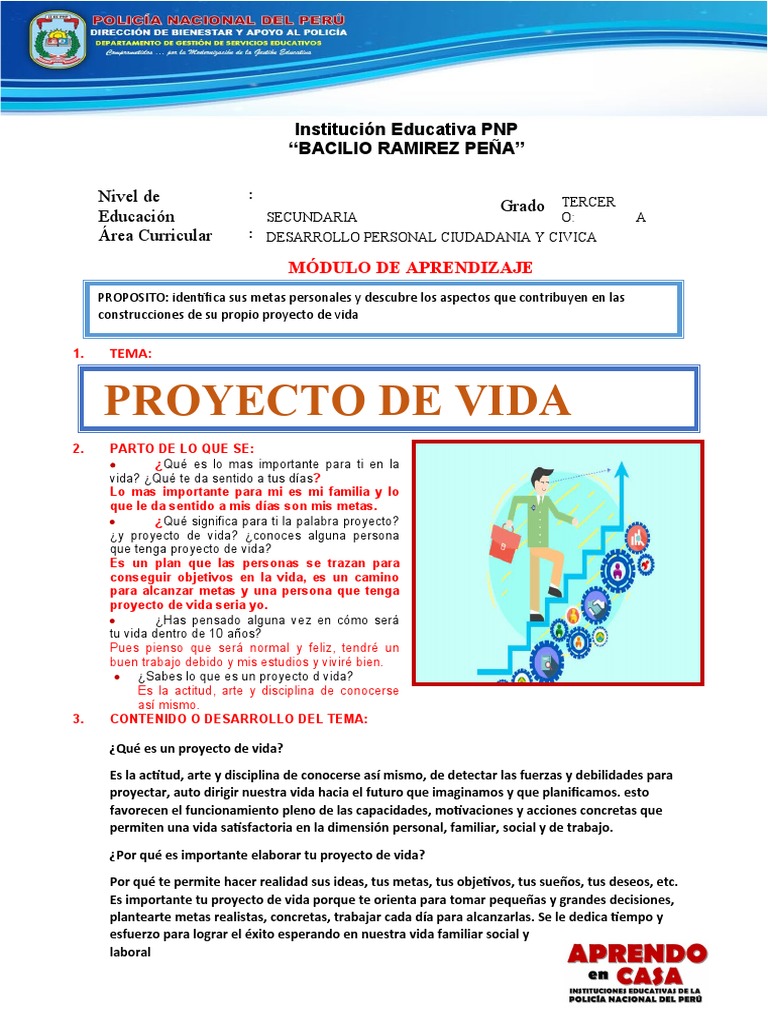 Proyecto de Vida | PDF