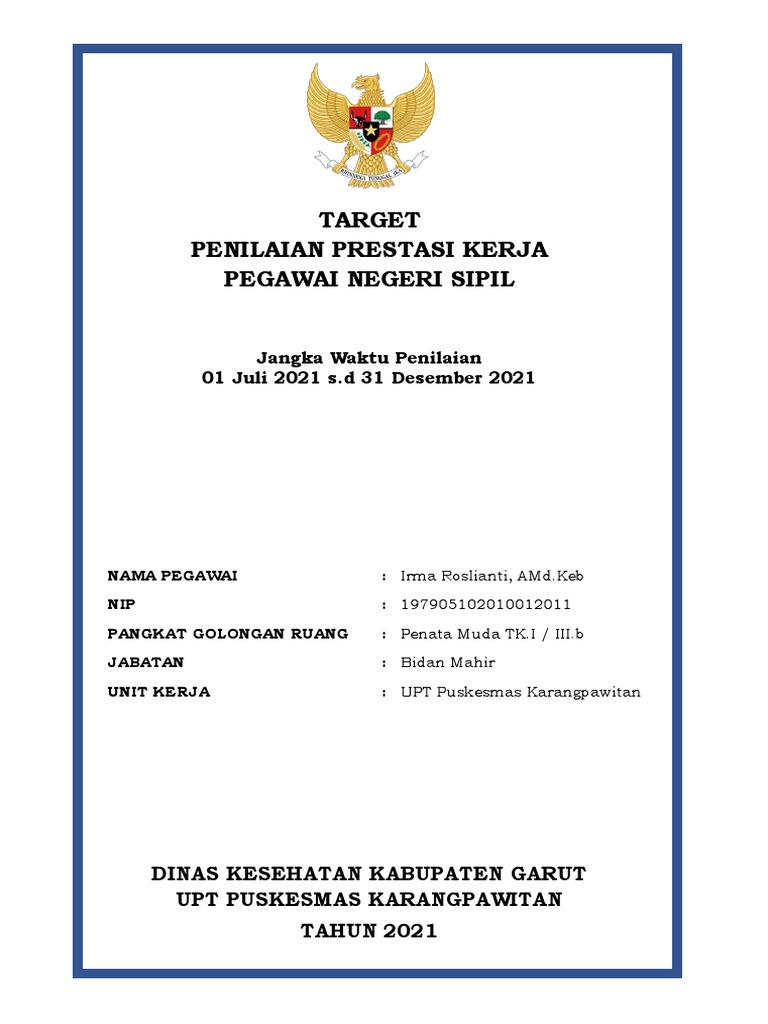 SKP 2021 Permenpan 8 Bidan Mahir BD Irma Fix | PDF