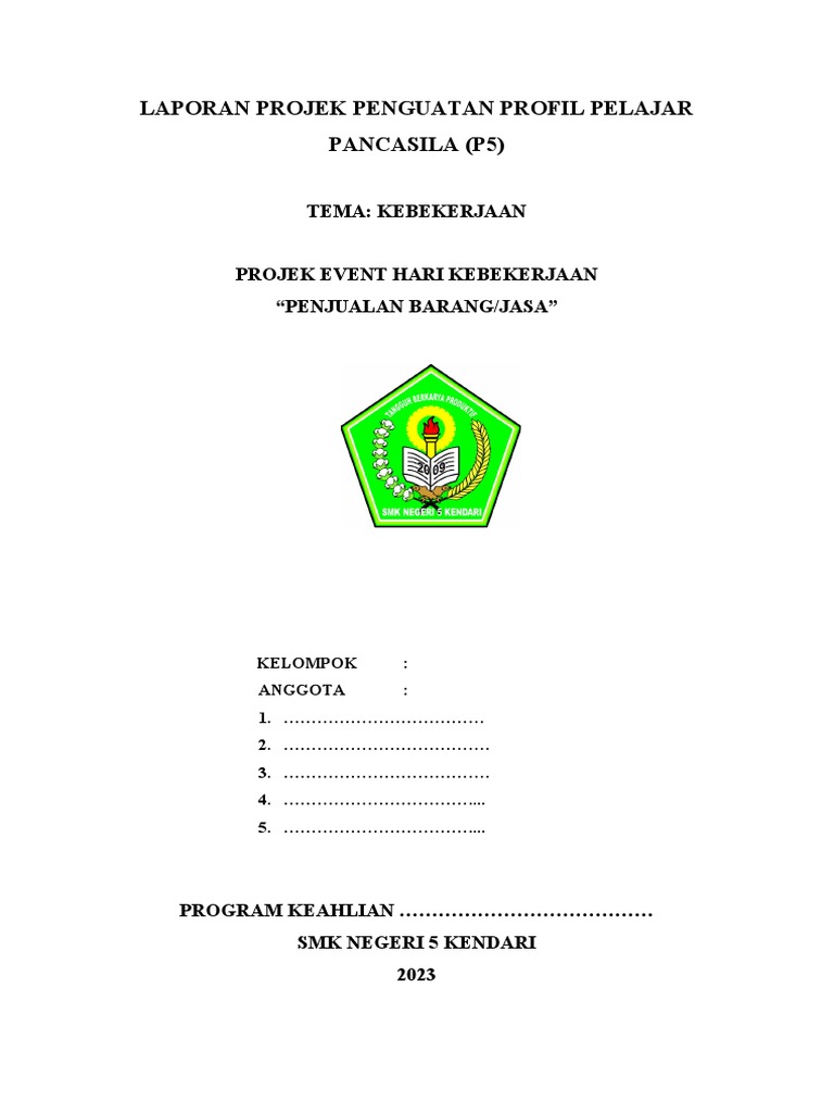 Format Laporan P5 Hari Kebekerjaan | Pdf
