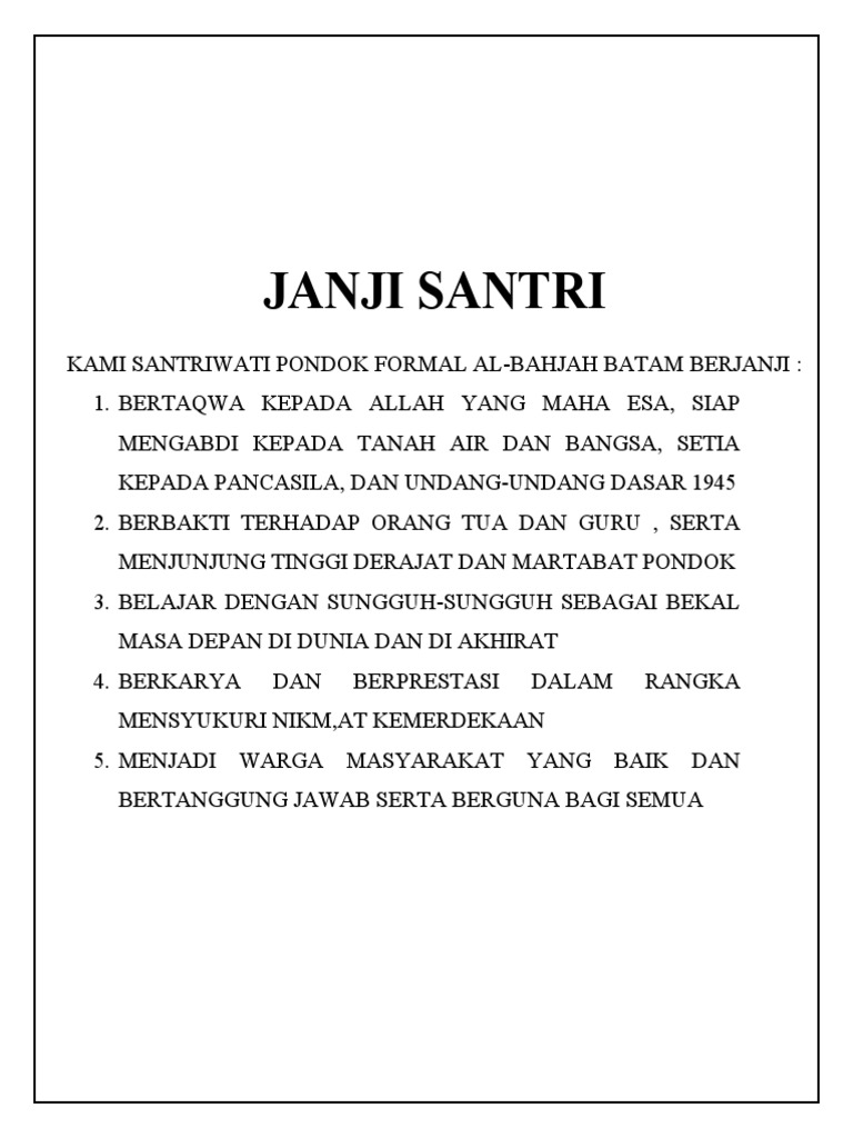 Janji Santri | PDF