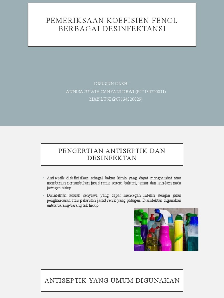 9 - Pemeriksaan Koefisien Fenol Berbagai Desinfektansi | PDF