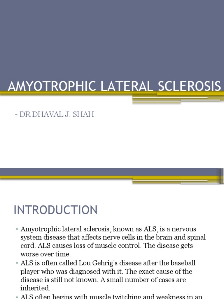 AMYOTROPHIC LATERAL SCLEROSIS | PDF