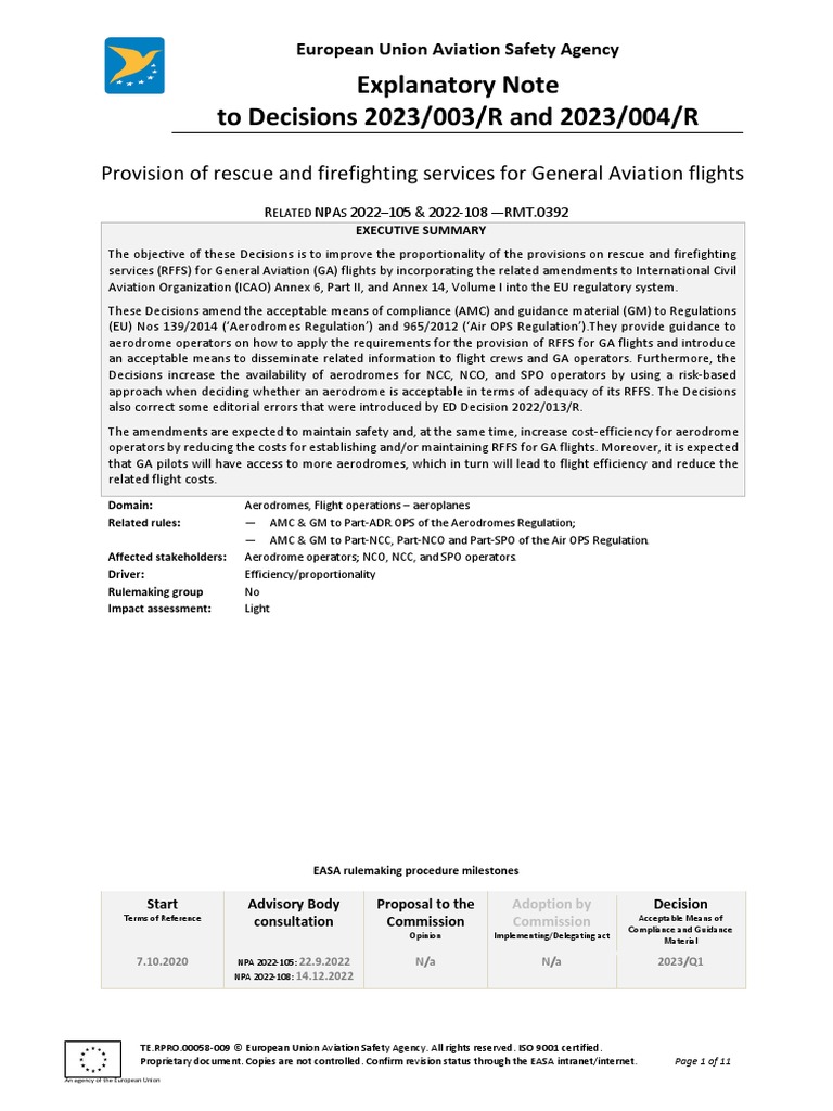 Explanatory Note To Ed Decisions 2023-003-r and 2023-004-r | PDF ...