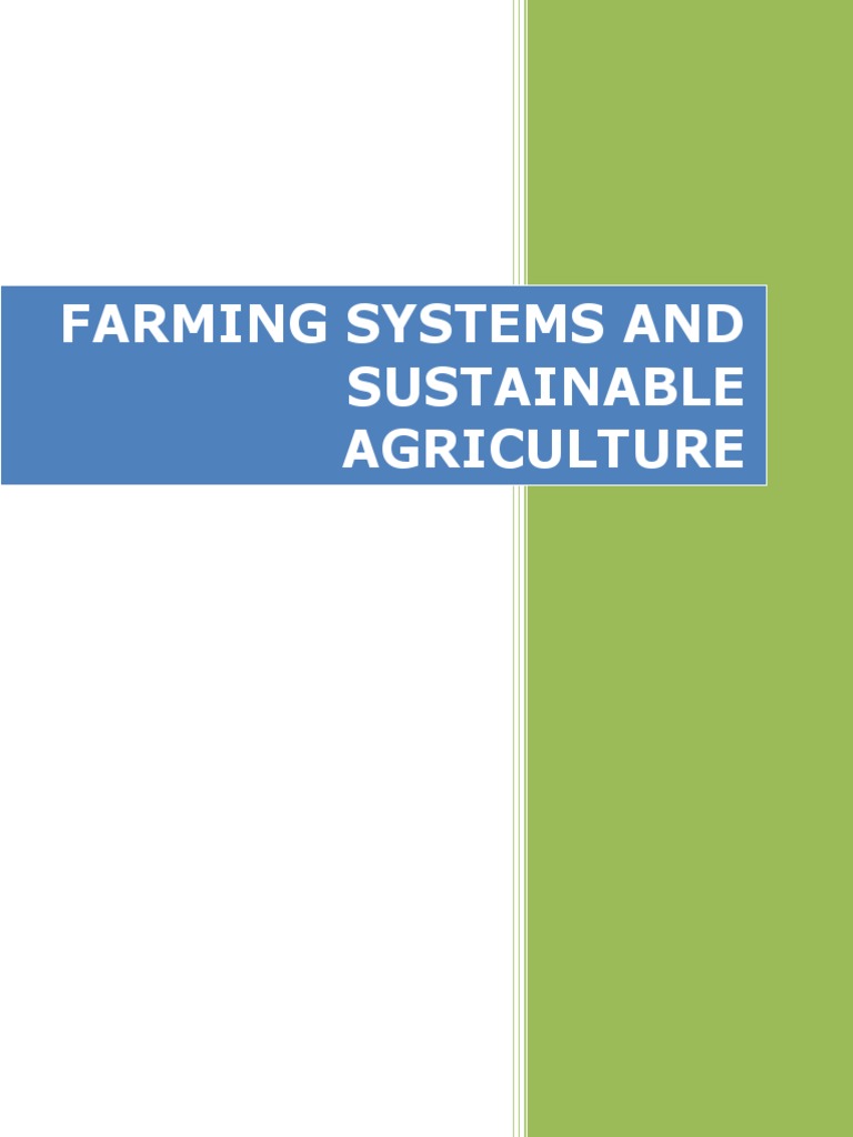 Farming Systems and Sustainable Agriculture PDF | PDF | Agriculture ...