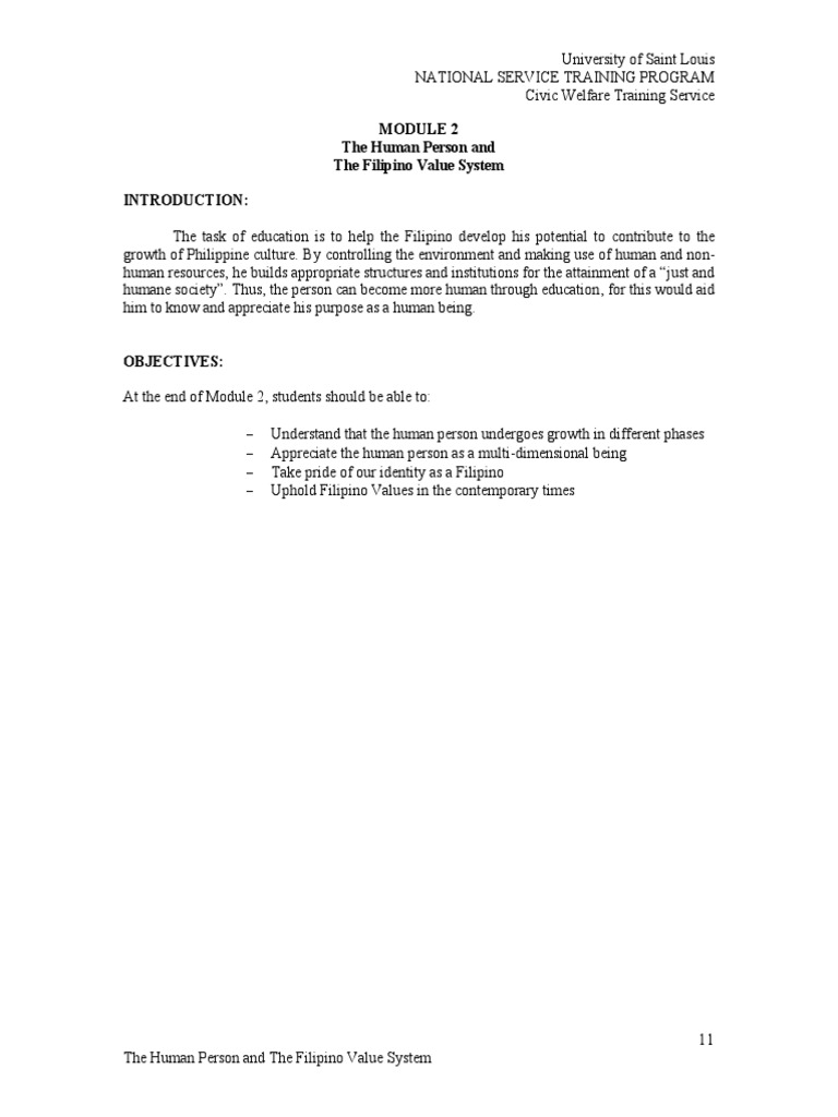 NSTP 1 CWTS Module 2 | PDF